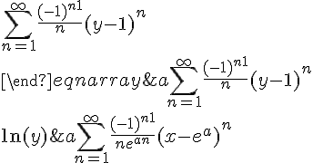 An alternate power series representation for ln(x)